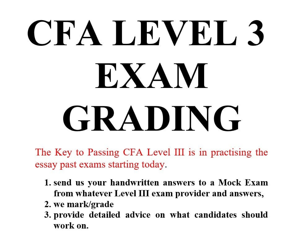 CFA Level III Essay Exams Marking and Grading - AM papers