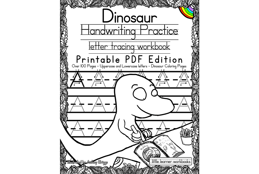 Dinosaur Handwriting Practice - Letter Tracing Workbook - Printable PDF ...