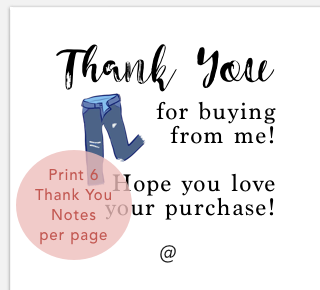 Denim Thank You Notes