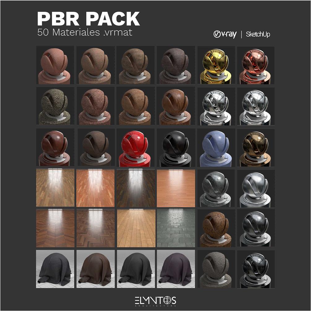 Materiales PBR pack 50