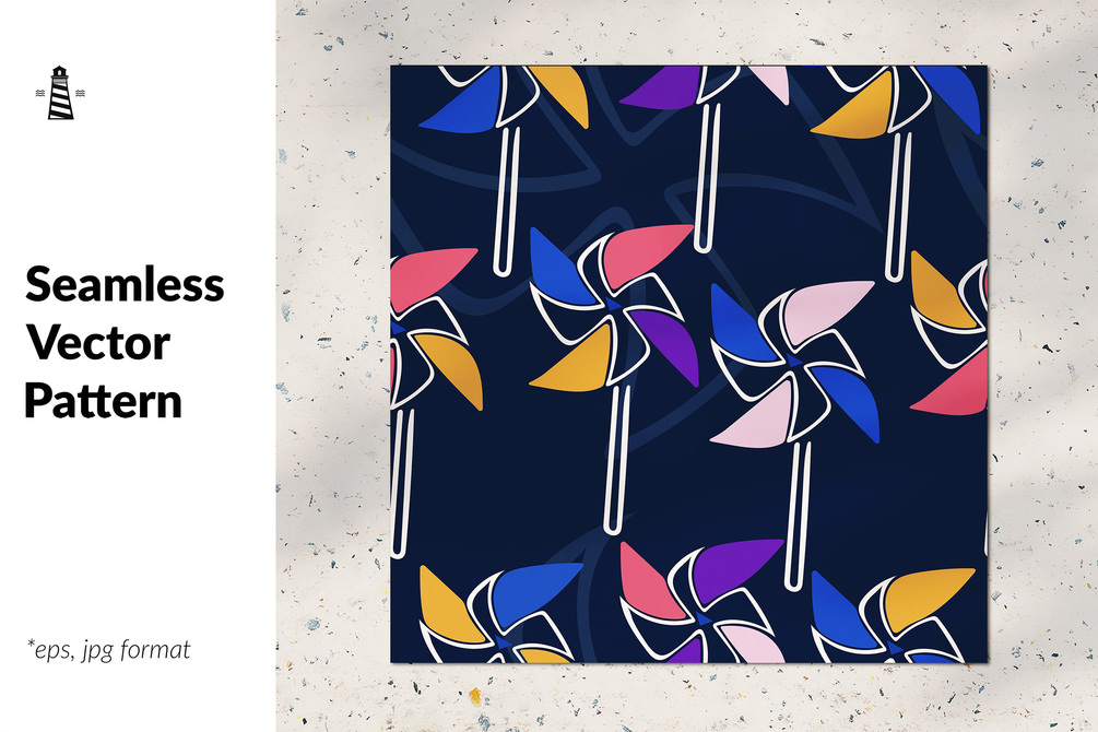 Pinwheel seamless pattern