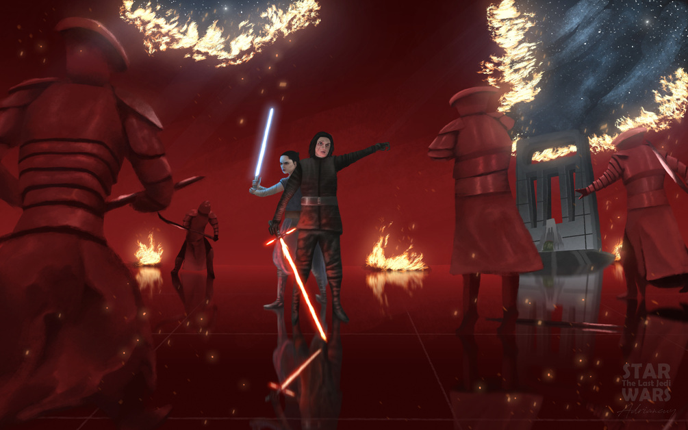 Ben & Rey - High Resolution Illustration