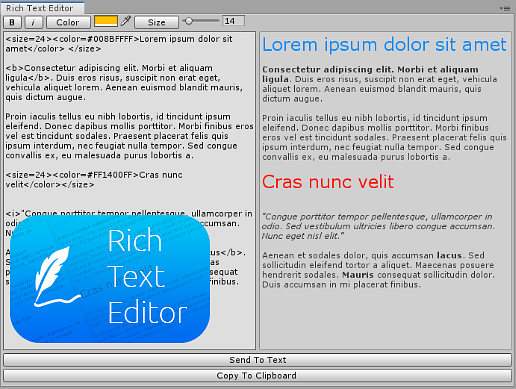 Rich Text Editor for Unity