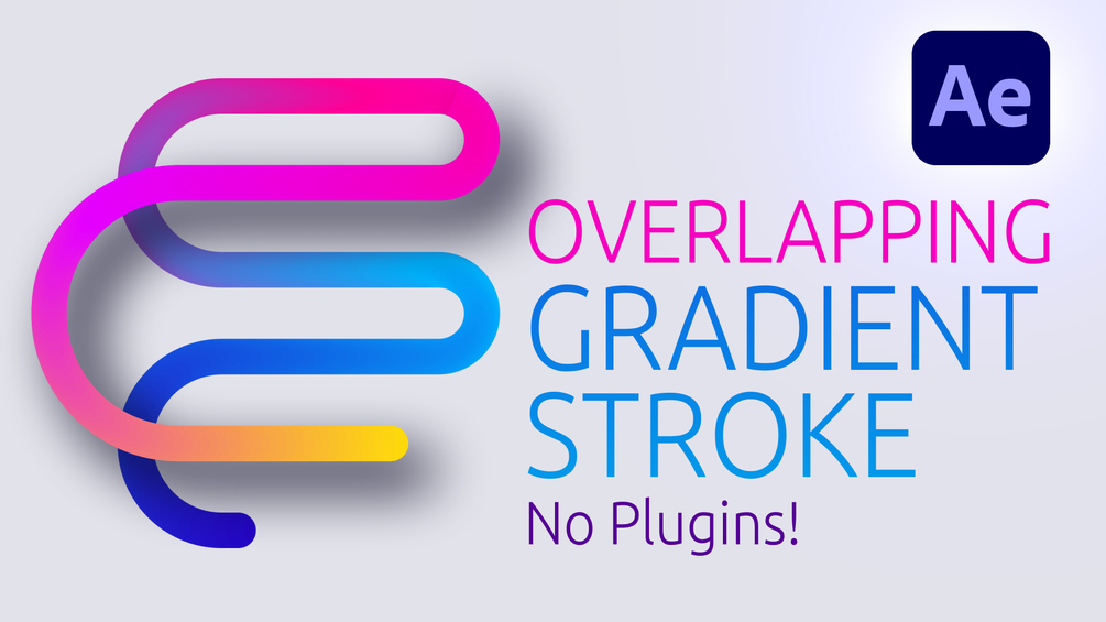 Overlapping Gradient Stroke | After Effects Project File | No Plugins!