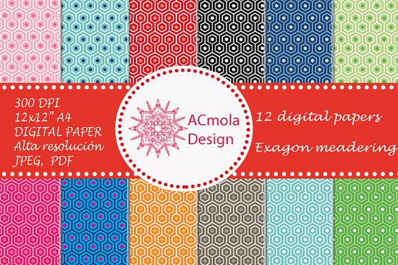 Meandering Hexagon Pattern 2