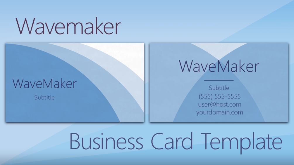 Wavemaker Business Card Template