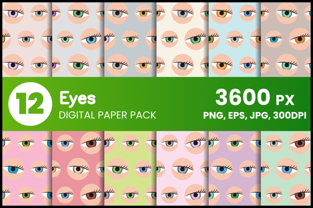 Eyes 12 Digital Paper Set