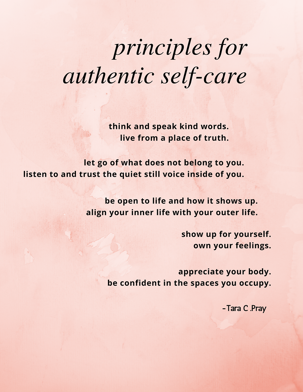 Principles for Authentic Self-Care (Print)