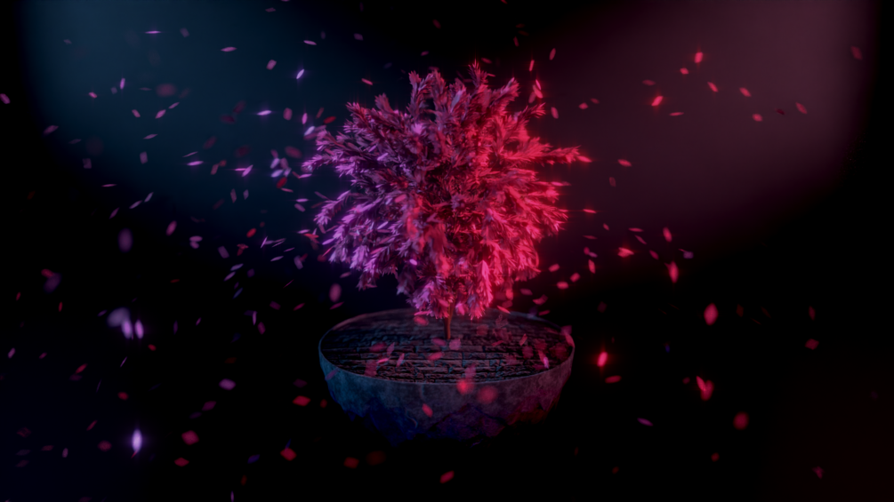 Cyberpunk Tree with Animation