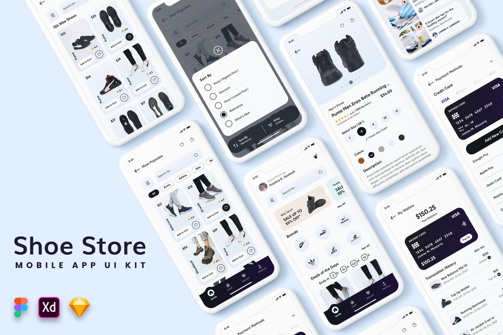 Bootshop Shoe Store Mobile App UI Kit