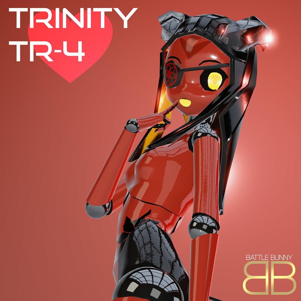 [Original 3D Model] TRINITY TR4 Succubus Robot Girl VRChat Avatar