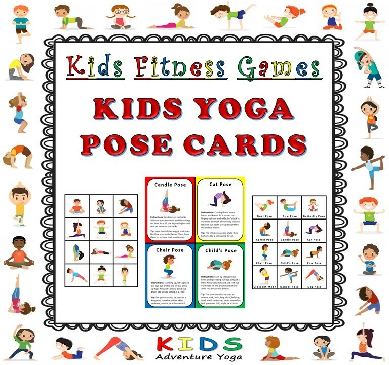 24 Kids Yoga Pose Cards