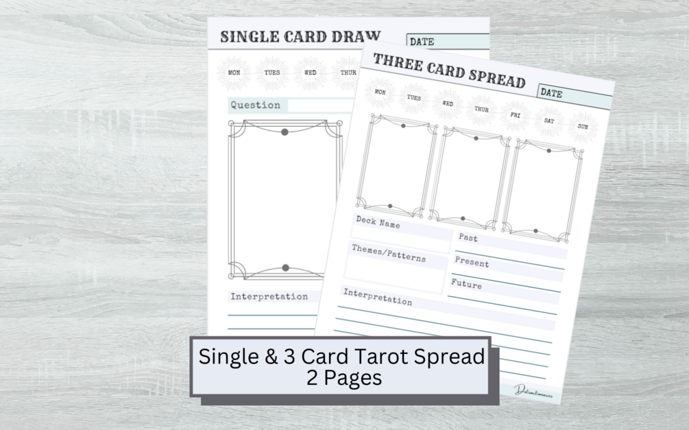 2 Printable Tarot Journal Pages