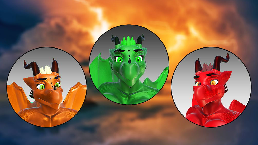 Dragon (VRChat 3D Models, VTuber Avatar)