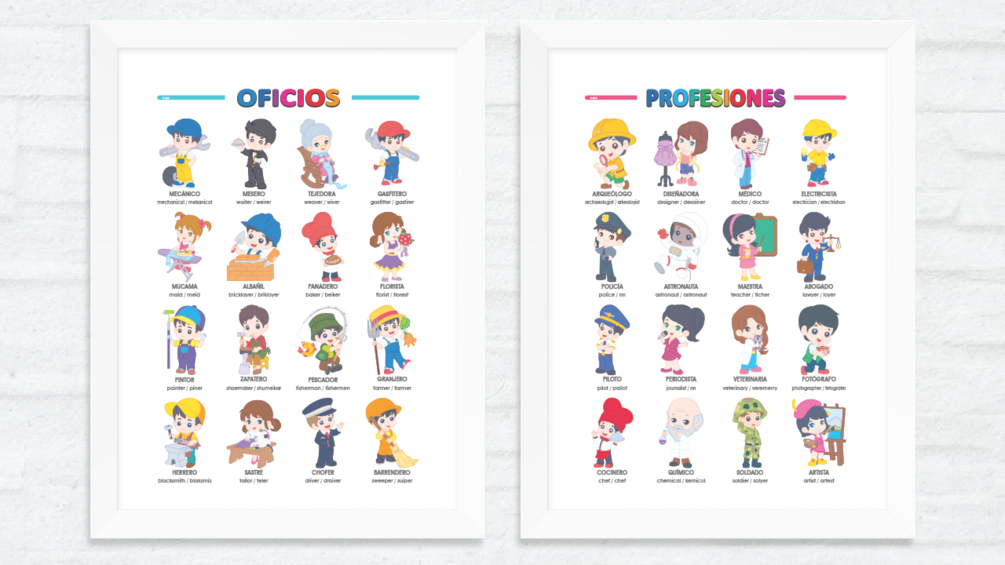 Lamina oficios y profesiones