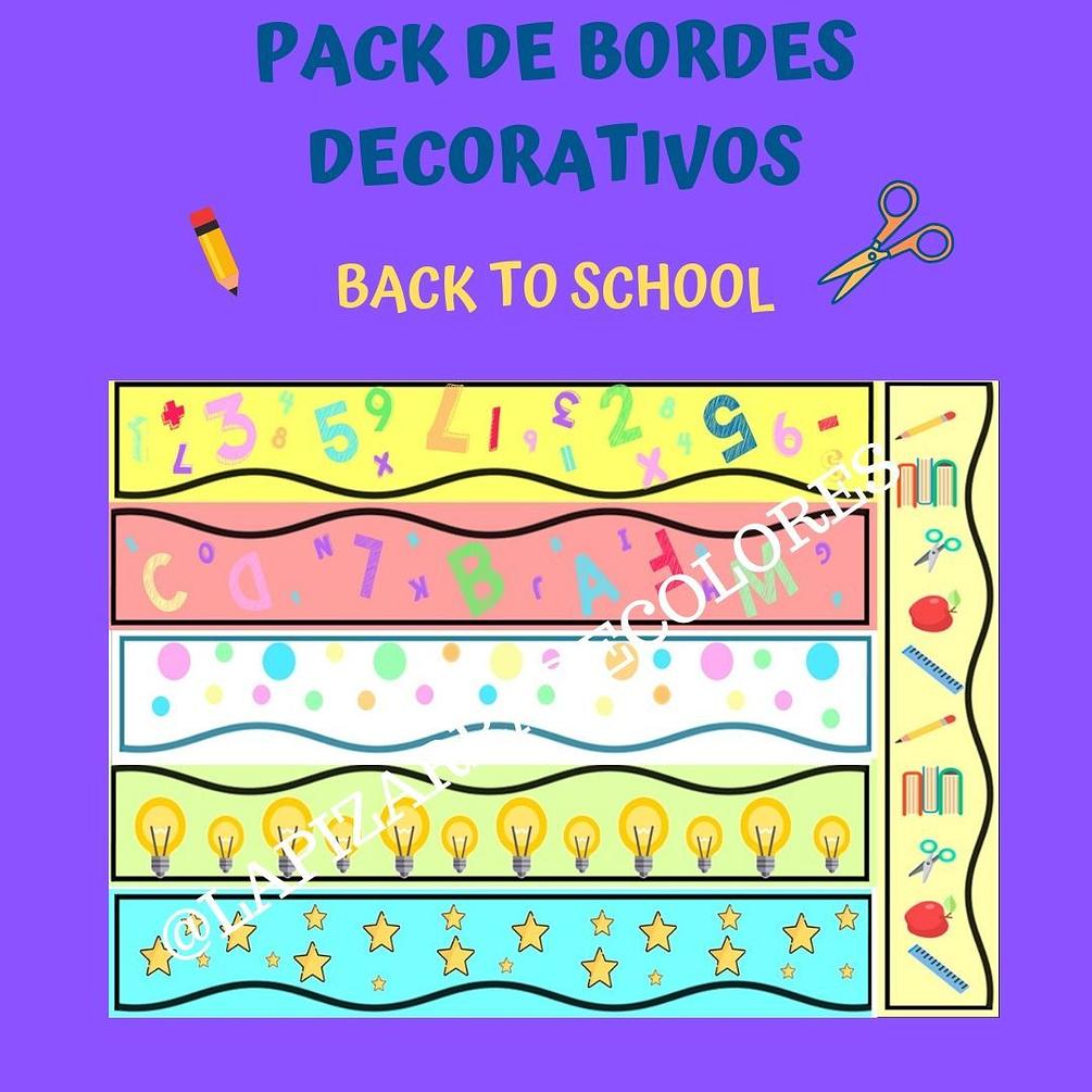 PACK Bordes decorativos BACK TO SCHOOL
