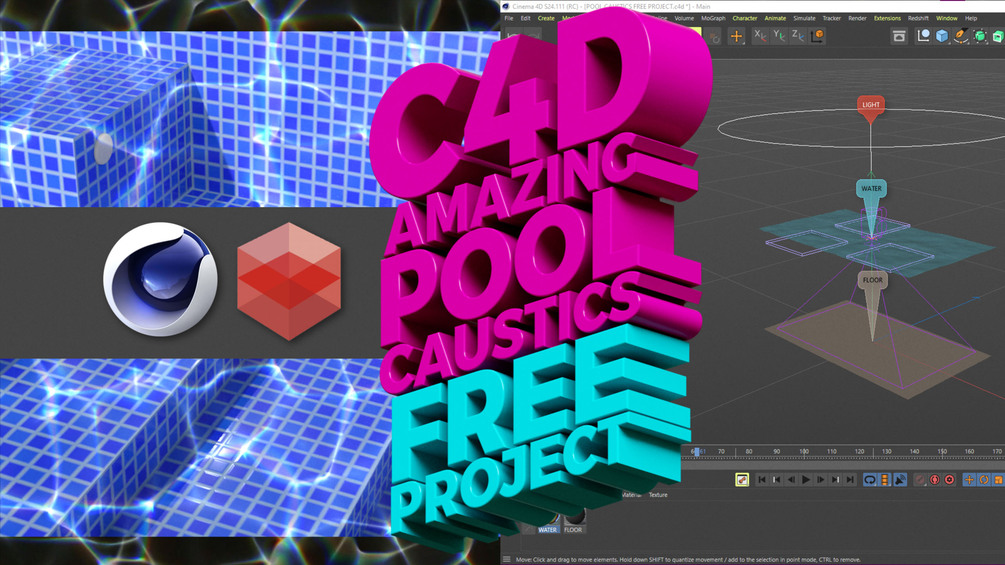 Amazing Redshift C4D free caustics scene