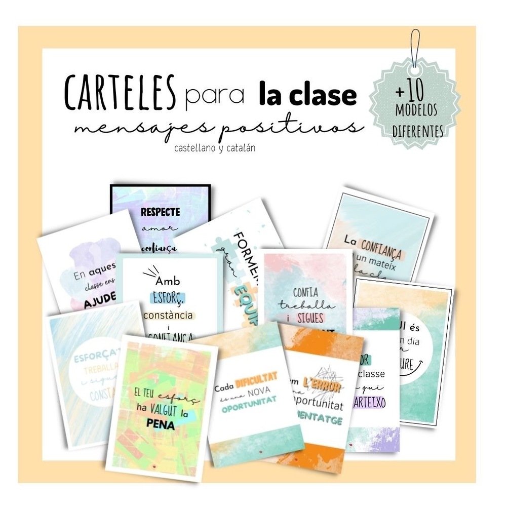 Carteles Clase mensajes positivos - CAT/CAST
