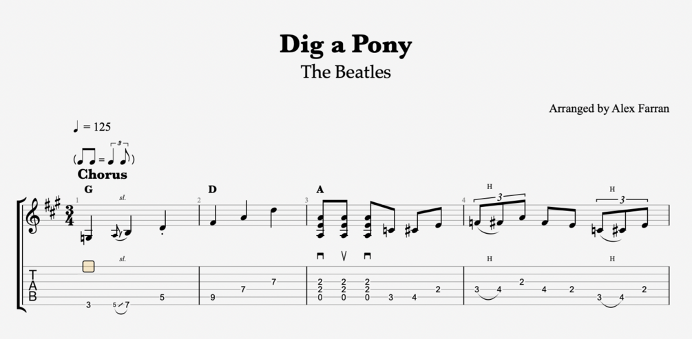Dig a Pony - The Beatles (my Youtube arrangement)