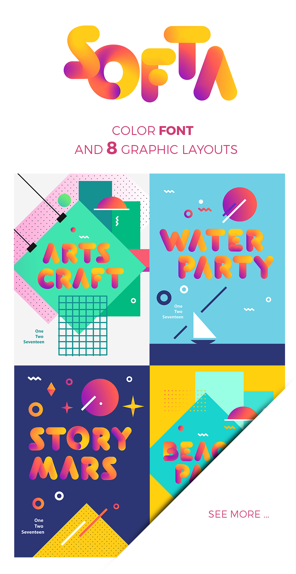 SOFTA FONT + 8 graphic layouts