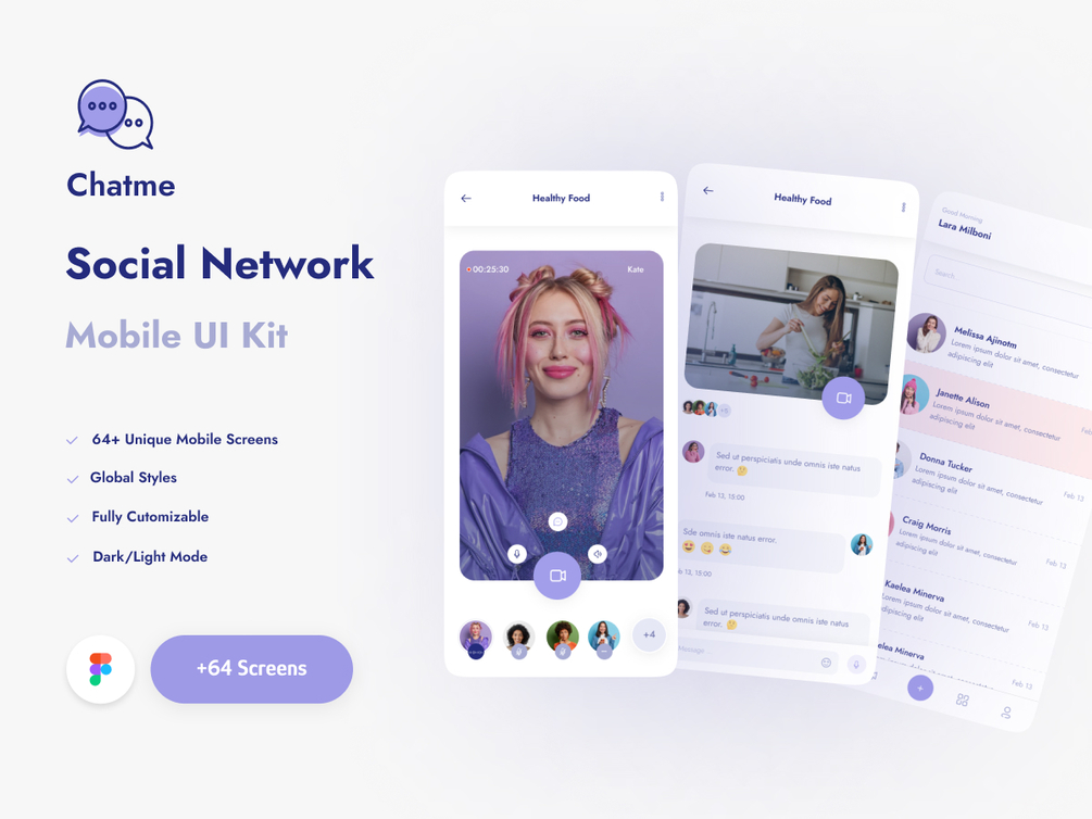 Chatme - Social Mobile UI Kit