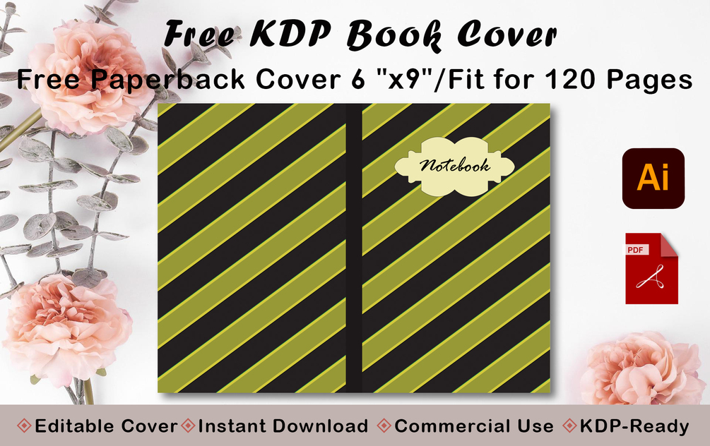 Free Paperback Book Cover Design Template for KDP- Editable for ...