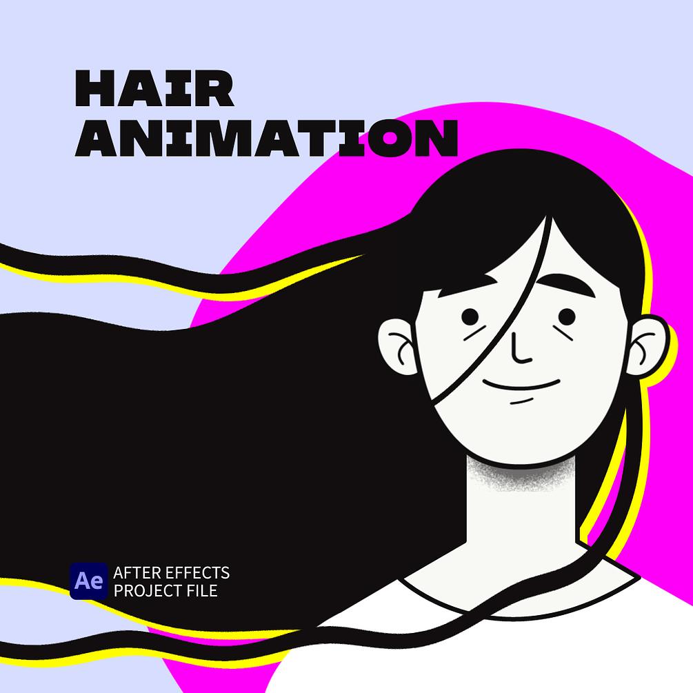Hair Animation. After Effects Project File