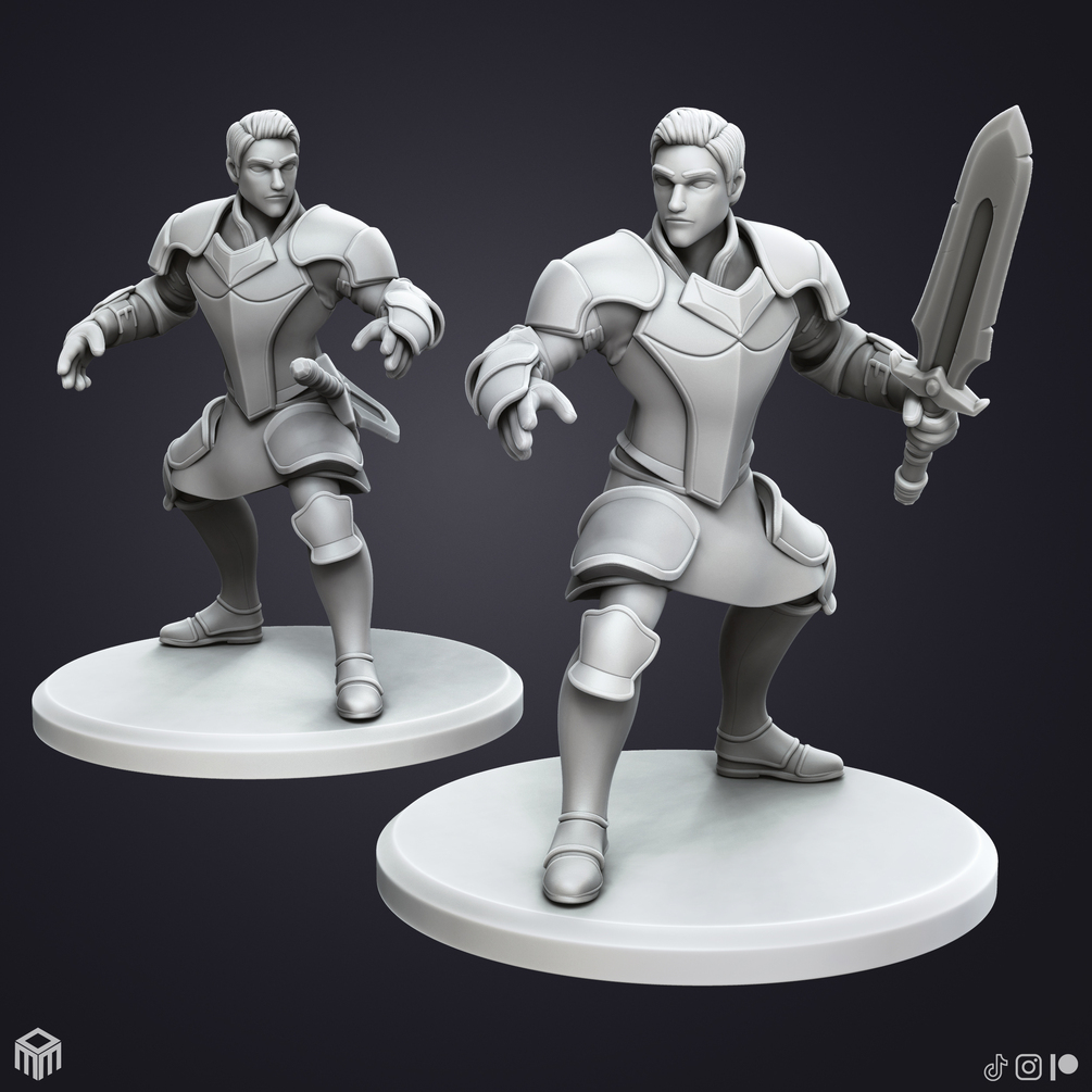 Royal Warriors figures STL file for 3D printing