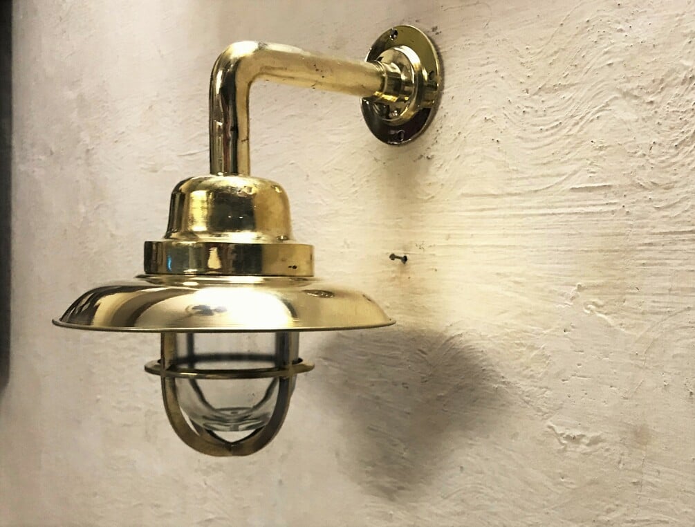 Original Reclaimed American Cargo Ship Wall Light