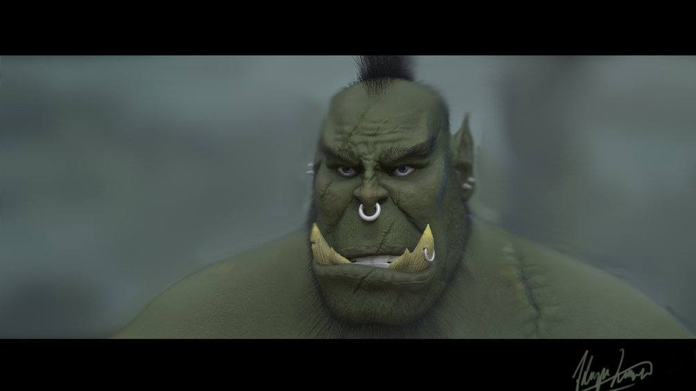 Orc facial rig.