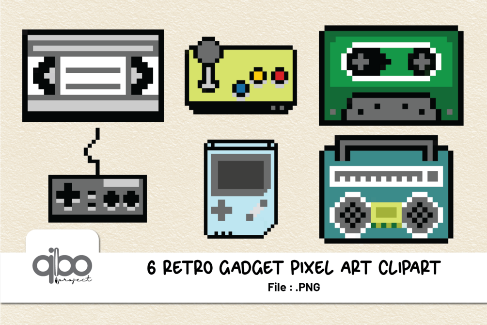 Retro Gadget Pixel Art Clipart