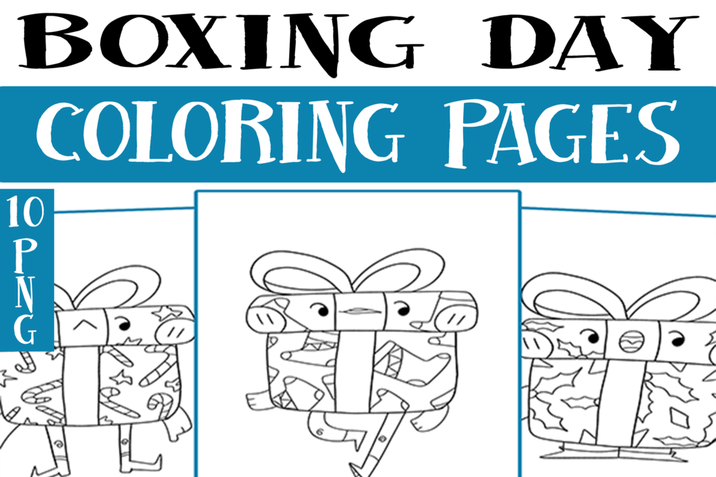 Boxing Day Coloring Pages / Merry Christmas coloring Pages, Gifts ...
