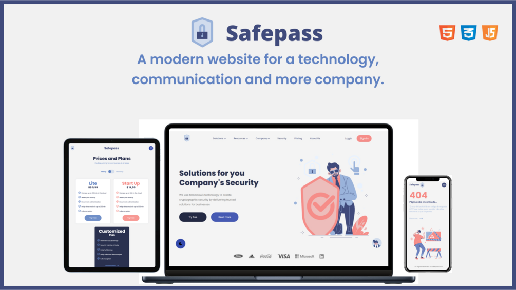 Company Website – Safepass - EN Version