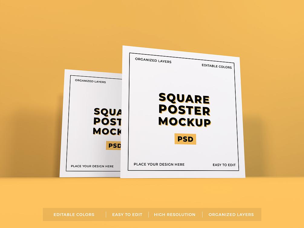 Square Poster Mockup Vol 8