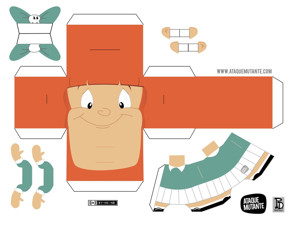 Elmyra Duff from Tiny Toon - Paper Toy