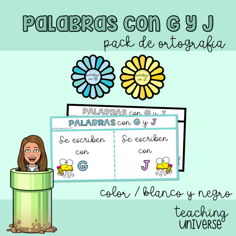 PALABRAS CON G Y J - Pack de ortografía