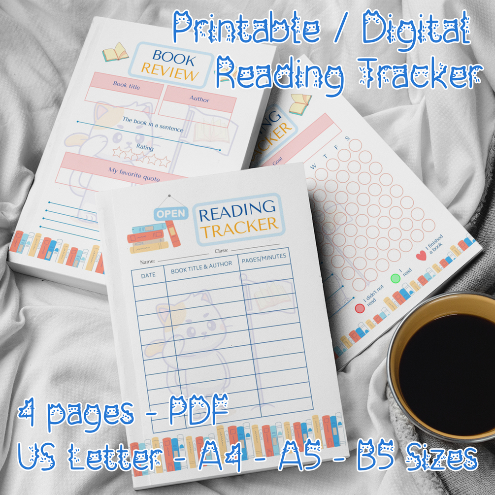😻 Cute Book Tracker - Reading Tracker 🙀 Get track all your readings ...