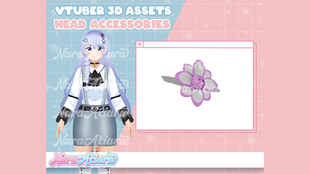 3D Vtuber Assets Louis Hairpin Vroid Commission, 3D assets ready to use ...