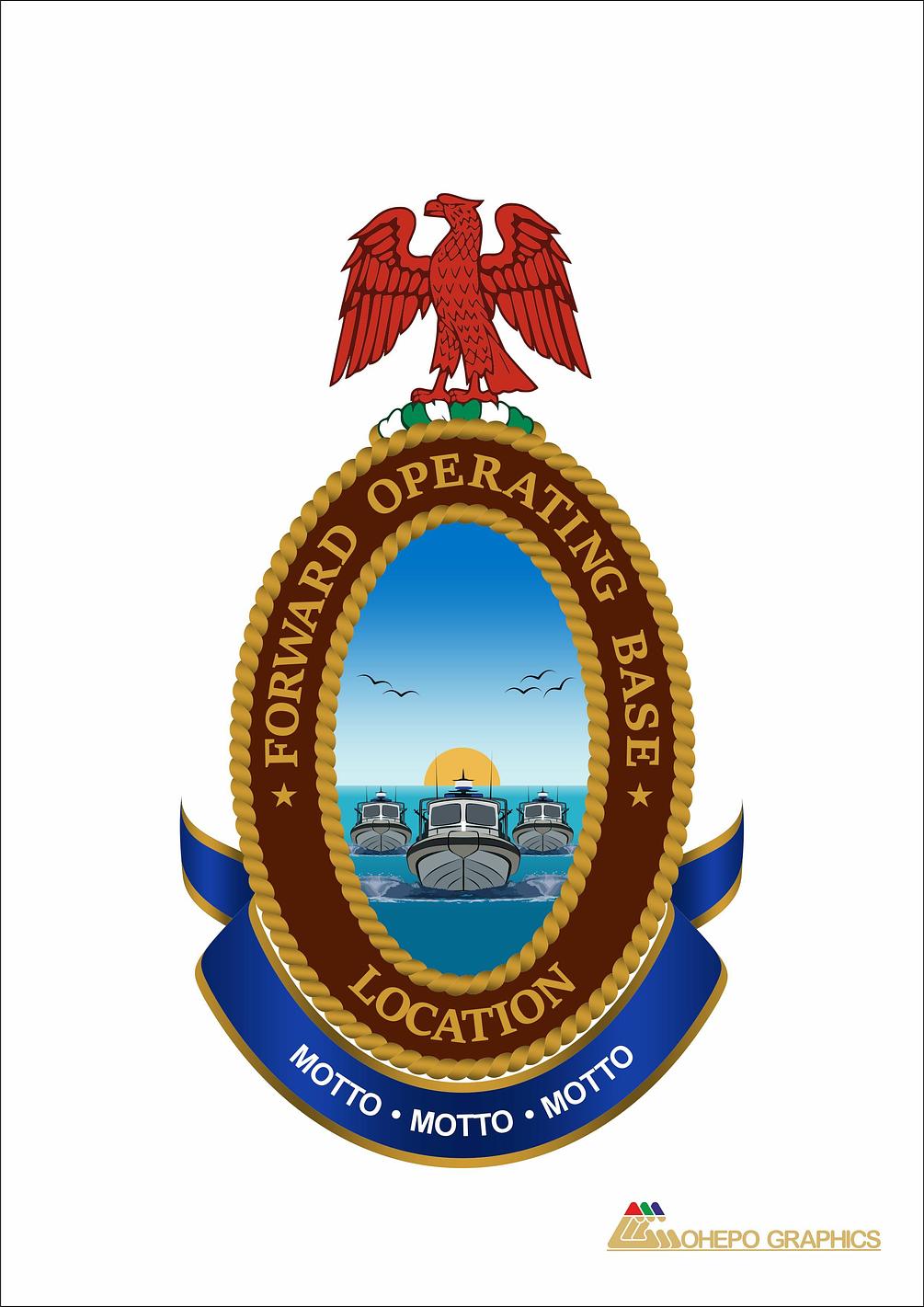 Pre Designed Naval Forward Operating Base (FOB) Insignia by OhepoGraphics.