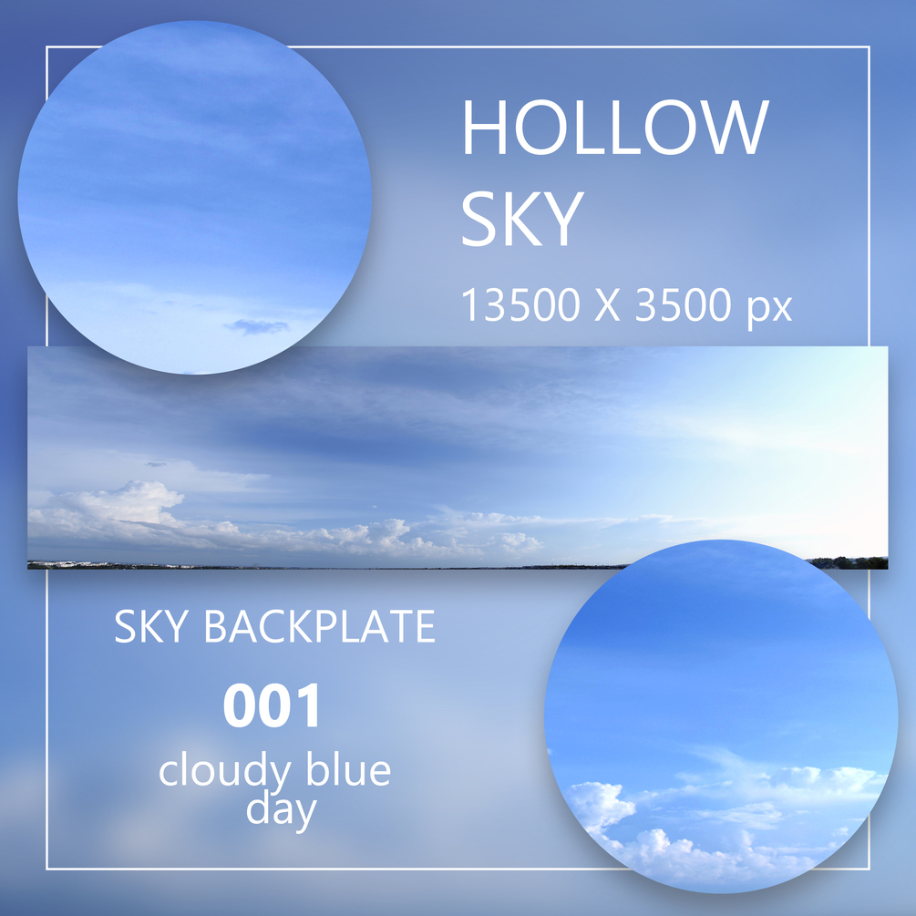 Sky Backplate 001 - Cloudy Blue Day