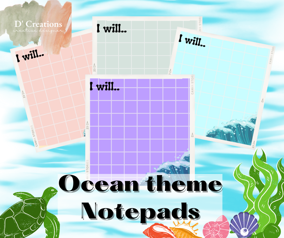 Ocean theme Notepads