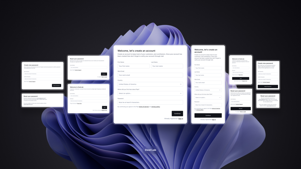 Authentication Pages - Responsive, Auto-Layout Feature & Minimal