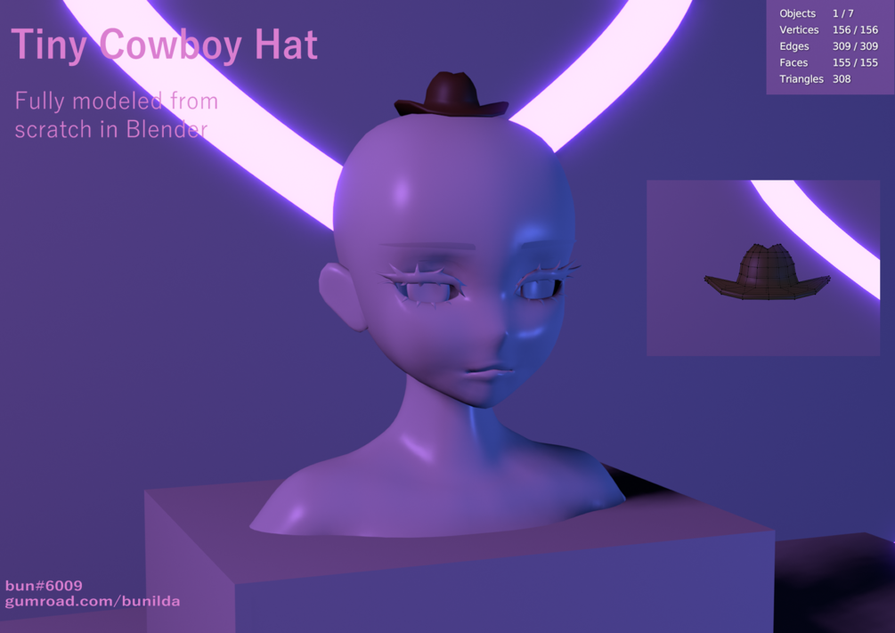 Tiny Cowboy Hat (FREE) VRChat Asset