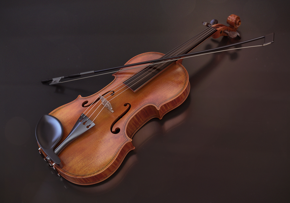Violin 3D model + texture