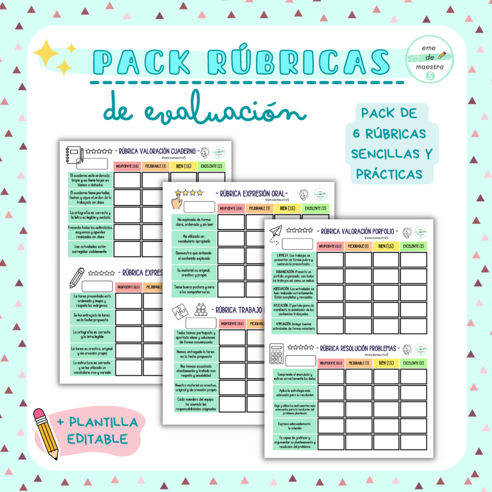 Pack rúbricas EDITABLE