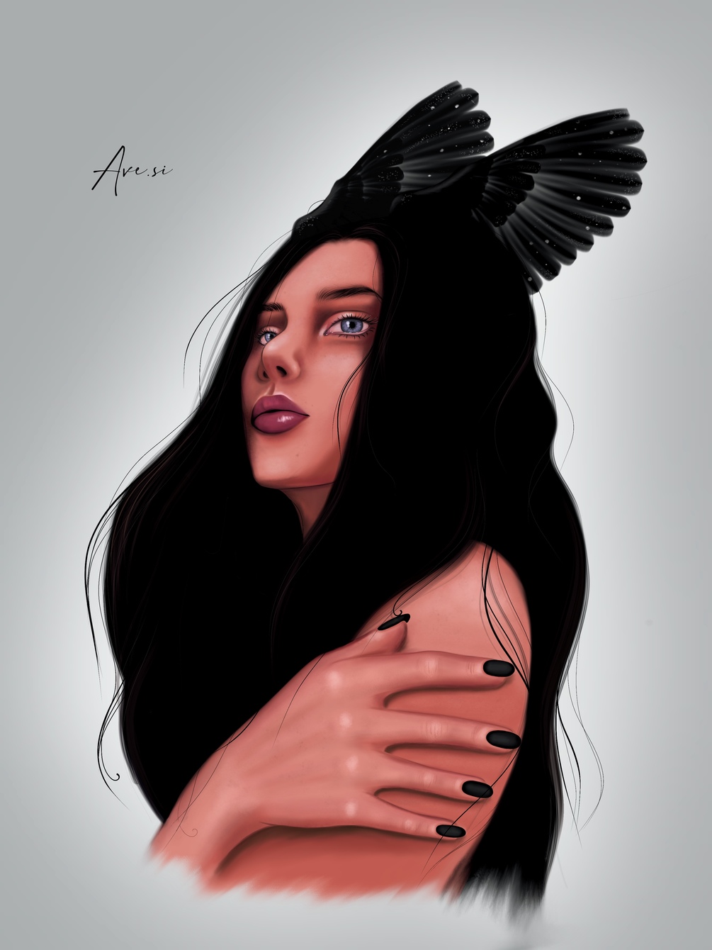 Ancient Greek Goddess of the Night - Nix (Nikta) modern version
