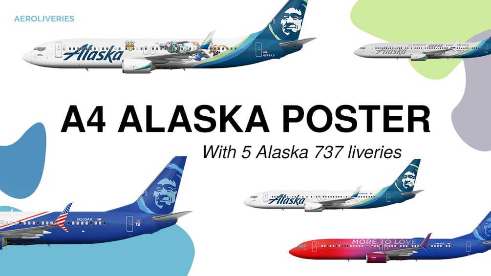 A4 ALASKA AIRLINES SPECIAL 737 LIVERIES