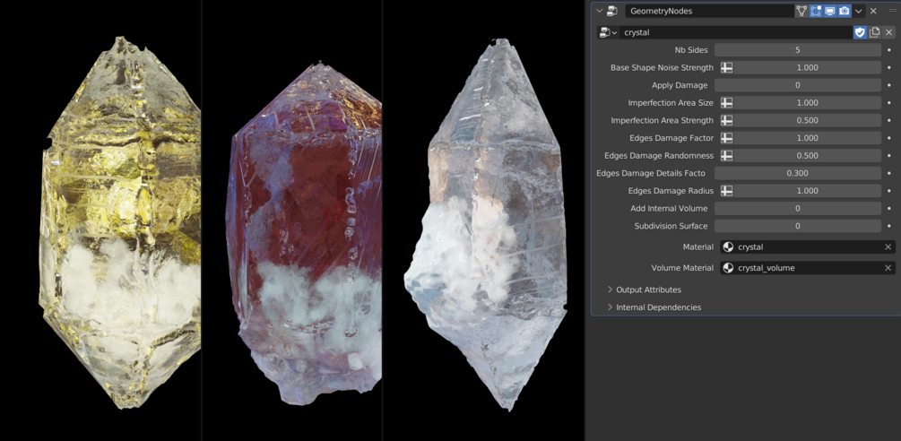 Procedural Crystal (Blender Geometry-Nodes)