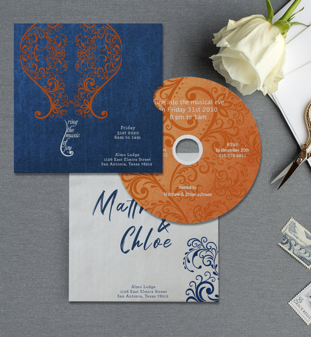 Splendid Blue Shimmer Themed Holiday Cards