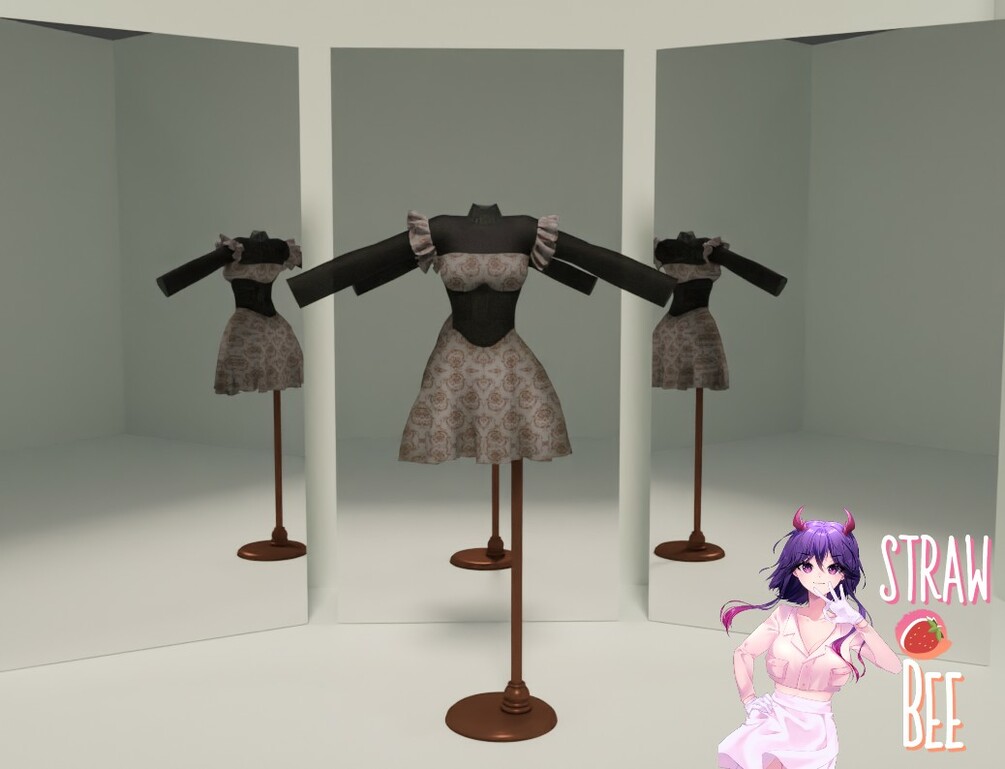 Lace Goth Dress VRchat